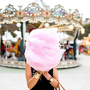 Lupy Lups! Sugar Mix Kit Floss Sugar With 3 count -14.10 oz Plastics Jars of Blue Raspberry, Purple Grape & Pink Cherry- 50 Paper Cones- Create Delicious Fluffy Cotton Candy - Cotton Candy also floats atop beverages! (Sugar Mix w Cones)