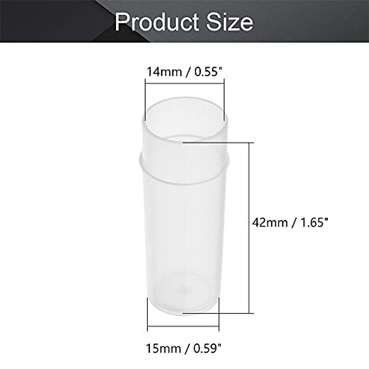 Othmro 75Pcs 5ml Plastic Bottles Lab Cylindrical Chemical Reagent Bottles, Wide Mouth Laboratory Reagent Bottles, Sample Sealing Liquid Storage Containers for Food Stores White Translucent