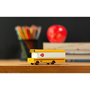 Candylab Toys - CANDYCAR® World Collection - Premium Handcrafted Wooden Car Toy - School Bus