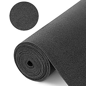 WochiTV Shelf Liner for Cabinets, Drawer 11.8 x 59 inches, Non Adhesive Non Slip Foam Mat for Kitchen, Pantry, Bathroom, Cupboard, Garage, Closet, Shelves, Drawer, Tool Box, Black
