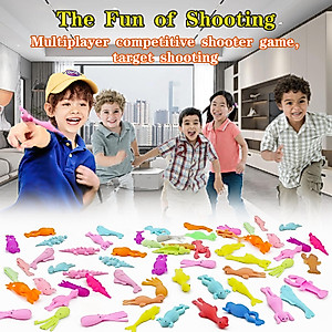 MIMIDOU 30 Pcs Finger Slingshot Animal Toy, Funny Stretchable Flick Rubber Animals, a Variety Simulation Animals Great for Various Festivals and Parties.