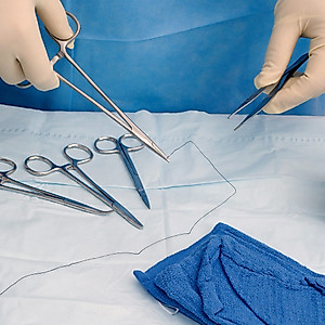 Complete Suture Practice Kit for Suture Training, Including Large Silicone Suture Pad with pre-Cut Wounds and Suture Tool kit (52 Pieces) Including Case, 3rd Generation Model. (Education Use Only)