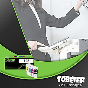 ToBeter Remanufactured 728 XL(Each 300ml) Ink Cartridge Replacement for HP 728 F9J68A F9K17A F9K16A F9K15A, for HP DesignJet T730 (F9A29E) T830 MFP(F9A30A/F9A28A/F9A28D/F9A30D) Printer - 4 Pack