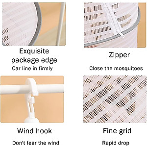 Singring Hanging Mesh Drying Rack, Foldable Herb Drying Rack Clothes Dry Basket with Hook and Zippers, Drying Fish Net for Buds, Fruits, Hydroponics Flowers, Vegetables, Fish, Clothes, Doll