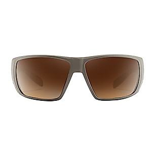 Native Eyewear Sightcaster Polarized Rectangular Sunglasses, Desert Tan/Bronze, 64 mm