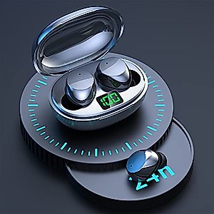 Wireless Earbuds, Wireless 5.3 Earphones, Ipx5 Water Resistant, Ear Buds with Led Power Display, Stereo Earphones, Earbuds with Mic for Tv Smart Phone Computer Laptop Sports