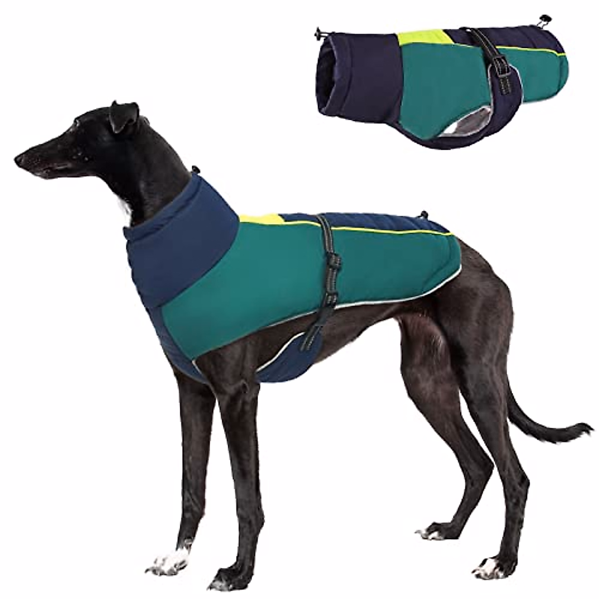 Warm Dog Winter Coat Reflective Dog Cold Weather Jacket Turtleneck Dog Vest Thick Fleece Lining Vest Windproof Dog Snow Suit Pet Apparel for Small Medium Large Dogs (Medium)