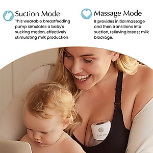 Yuemi Wearable Electric Breast Pump Hands Free, 2 Modes, 9 Levels | 24mm Flange, 2 Pack Milk Extraction Breast Pump for Effortless Pumping