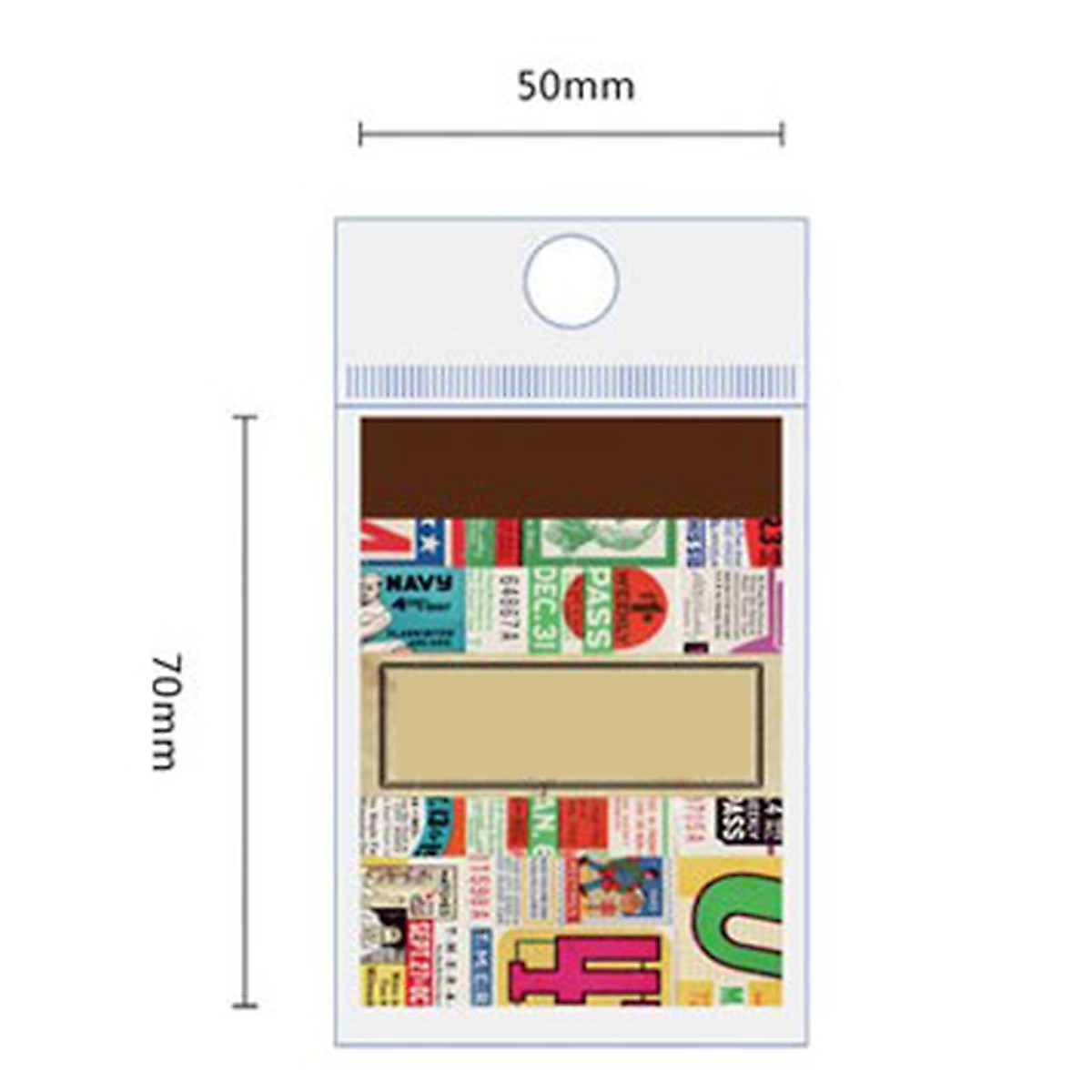 Aesthetic Vintage Stickers Retro Ticket Collection 50 Sheets