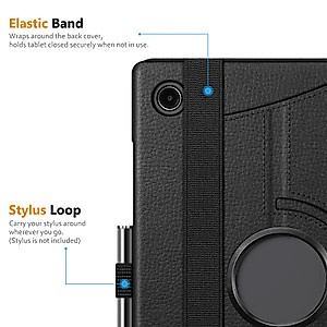 Fintie Rotating Case for Samsung Galaxy Tab A8 10.5 Inch 2022 Model (SM-X200/X205/X207), 360 Degree Swiveling Stand Protective Cover with Auto Sleep/Wake, Black