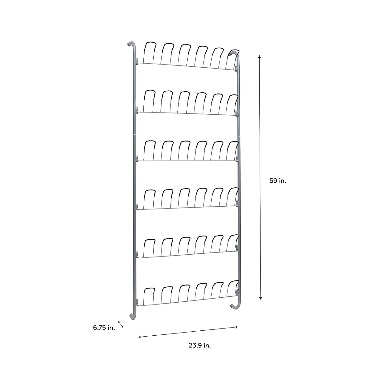 Neu Home Organize It All Over-The-Door 18 Pair Hanging Wire Shoe Rack