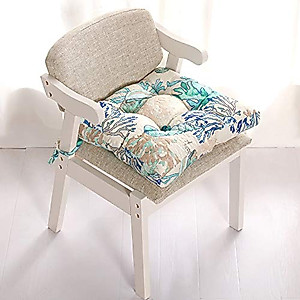 Greenland Home Triple-Cushioned Chair Pad, 4 Count (Pack of 1), Atlantis