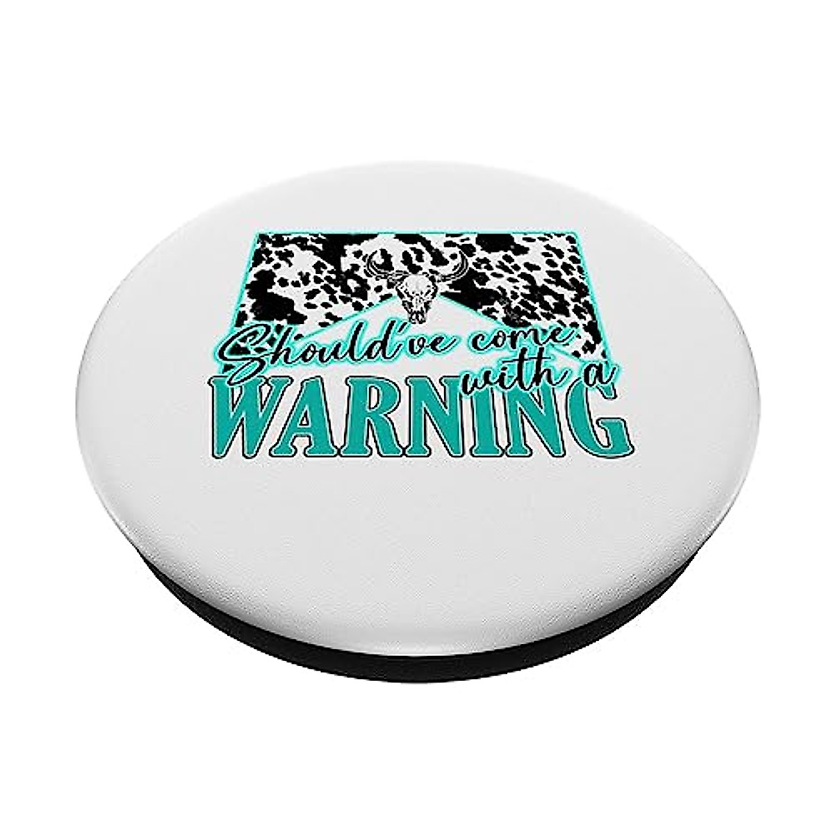 Leopard Cow Skull Should've Come With A Warning Western PopSockets Swappable PopGrip