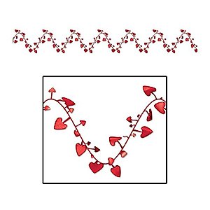Gleam 'N Flex Heart Garland (red) Party Accessory (1 count) (1/Pkg)