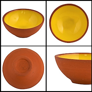 Onquma Ceramic Pinch Bowls - Natural Line and Handcrafted Ceramic Prep Small Sauce Dipping Serving Pinch Bowls - Multicolor Home, Kitchen, Coffee Table Decor| Set of 6, 3.34 x 1.57 x 3.34 inches