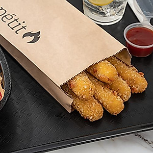 Restaurantware Bag Tek 4.5 x 11.6 Inch Foil Food Bags 100 Pint Size Hot Dog Wrappers - Greaseproof Non Vented Kraft Paper Hot Food Wraps Disposable For To Go Meals