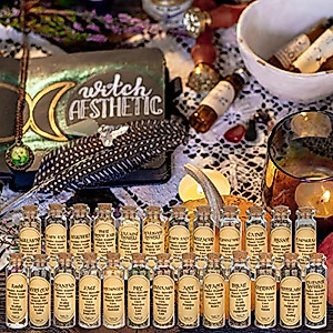 Witchcraft Supplies, 24 Bottles Herbs for Witchcraft, Dried Herbs for Witchcraft, Pagan, Rituals, Witch Spells, Wiccan Supplies and Tools