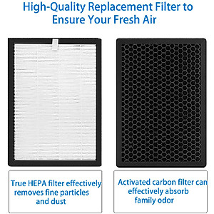 GL-FS32 Replacement Filter for GL-FS32 Air Purifier, 3 IN 1, 2 Pack H13 True Hepa Filter With High efficiency activated carbon and Pre-Filter