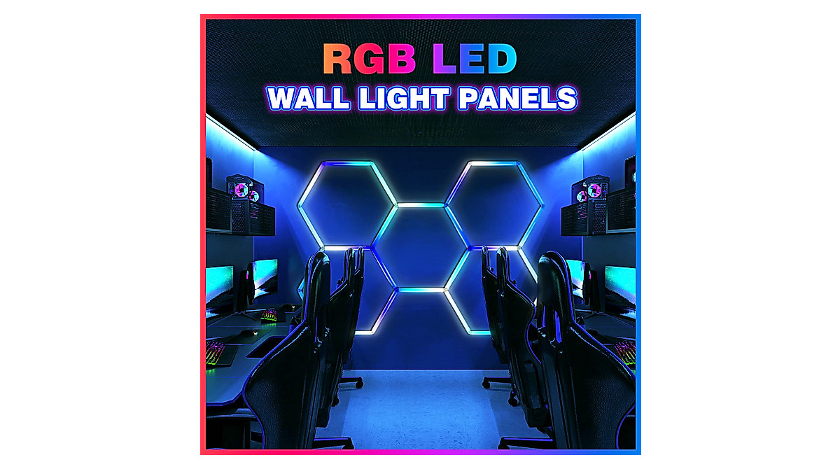 Vibrant RGB Hexagon LED Panel Lights - 24 Pack