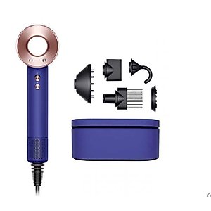 Newest Premium Dyson Supersonic Special Edition Hair Dryer: Fast Drying, Lightweight, Low Noise, No Extreme Heat, Engineered for Different Hair Types Blue/Copper Color w/MarxsolMicrofiber Cloth
