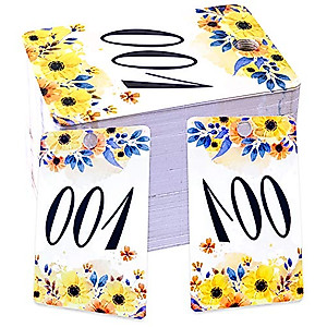 FaCraft Numbers Tags 001-100,2.17"x 3.35" Live Sale Number Card