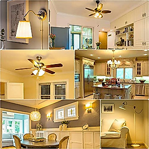 hansang 6 watt (60w Equivalent) LED Bulbs,E12 Small Base Candelabra Round Light Bulb,600 Lumen,Warm White 2700K,A15 LED Bulb Globe Shape,Non dimmable,G45 Ceiling Fan Light Bulbs (6 Pack)