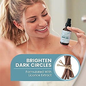 Anti-Aging Eye Gel - Luxurious Hydrating Under Eye Cream For Dark Circles and Puffiness, Bags, Crows Feet, Wrinkles - With Hyaluronic Acid & Skin-Firming Peptides Eye Serum (2 oz.)