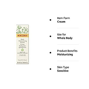 Burt's Bees Sensitive Daily Moisturizing Cream 1.8 oz (Pack of 2)