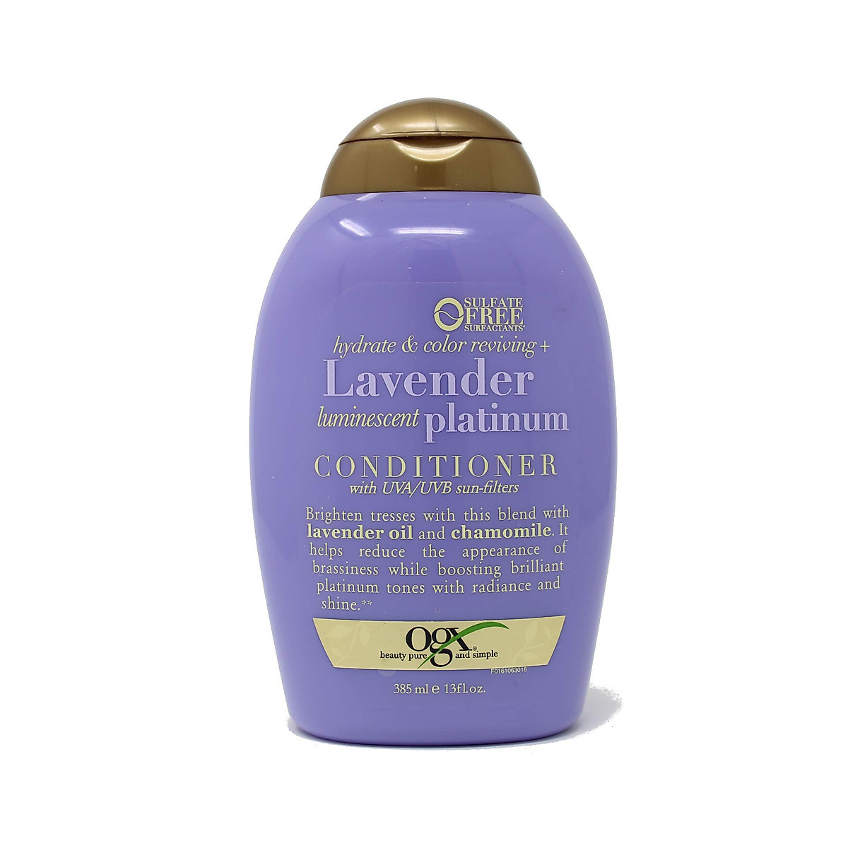 OGX Hydrate & Color Reviving + Lavender Luminescent Platinum Conditioner, 13 Ounce
