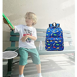 CAMTOP Preschool Backpack for Kids Boys Toddler Backpack Kindergarten School Bookbags (Cute Dinosaur-Dark Blue)
