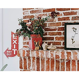Creative Co-Op Vintage Metal Container with Dog Illustration and Lid, Multicolor