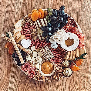 Charity Leaf Disposable Palm Leaf 14" Round Trays (10 pieces) Bamboo Like Serving Platters, Disposable Boards, Eco-Friendly Dinnerware For Weddings, Catering, Events