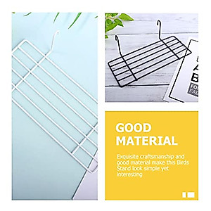 PATKAW Bird Wire Platform 2Pcs Parrot Toys Perch Cage Stand Shelf Portable Training Playground Wire Patio Sundeck Bird Play Pen Comfy Perch for Parrot Toys A