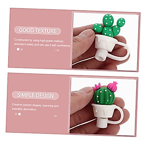 Zerodeko 4pcs Cactus Straw Plugs Silicone Drinking Straws Drinking Straw Caps Reusable Silicone Straw Caps Drinking Pipe Cover Cute Straw Topper Straw Tip Cover Straw Protectors Green Pvc