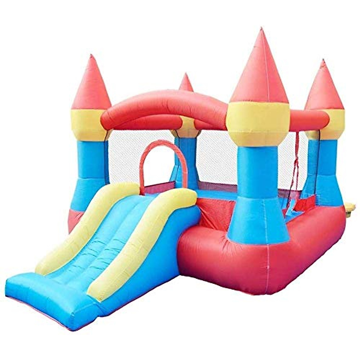 Inflatable Castle for Children, Trampoline Home Small Inflatable Slide Parent-Children S Playground Kindergarten Indoornd Outdoor Toy Playground Colors 265 190 170Cm