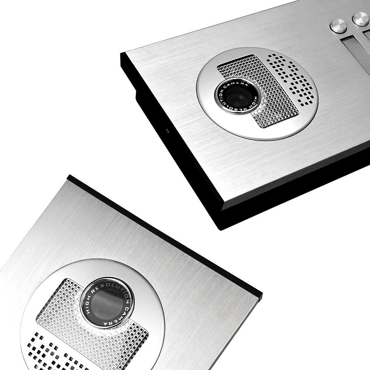AMOCAM 8 Units Apartment Intercom System, Video Intercom Video Door Phone Kit, HD Camera 7" Monitor with ID keyfobs Unlock for 8 Household or Office