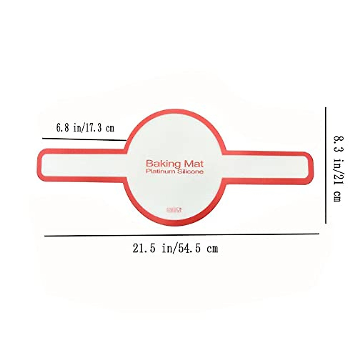 2 Pcs Silicone Baking Mat with Long Handle Reusable Baking Bread Pad for Dutch Oven Glass Fiber Bread Baking Sheet for Transfer of Dough (Red, 2)