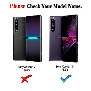 Galafu Case for Sony Xperia 1 III, Magnetic PU Leather Cover with Card Slot and Kickstand, Shockproof Flip Wallet Case with TPU Inner Shell for Sony Xperia 1 III, Rose Gold