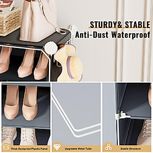 10 Tier Shoe Rack Organizer with Covers 40-Pair Shoe Storage Cabinet Shoe Organizer Cabinet Closet Shoe Organizers and Storage Closed Shoe Rack Storage Organizer for Closet Entryway Bedroom Garage