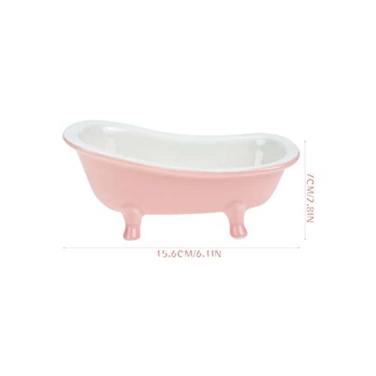 Mini Bathtub Flower Pot Ceramic Succulent Planter Pot Flower Pots Porcelain Plant Pot Vintage Retro Plants Bonsai Holder Desktop Flower Vase Cactus Containers Soap Dish