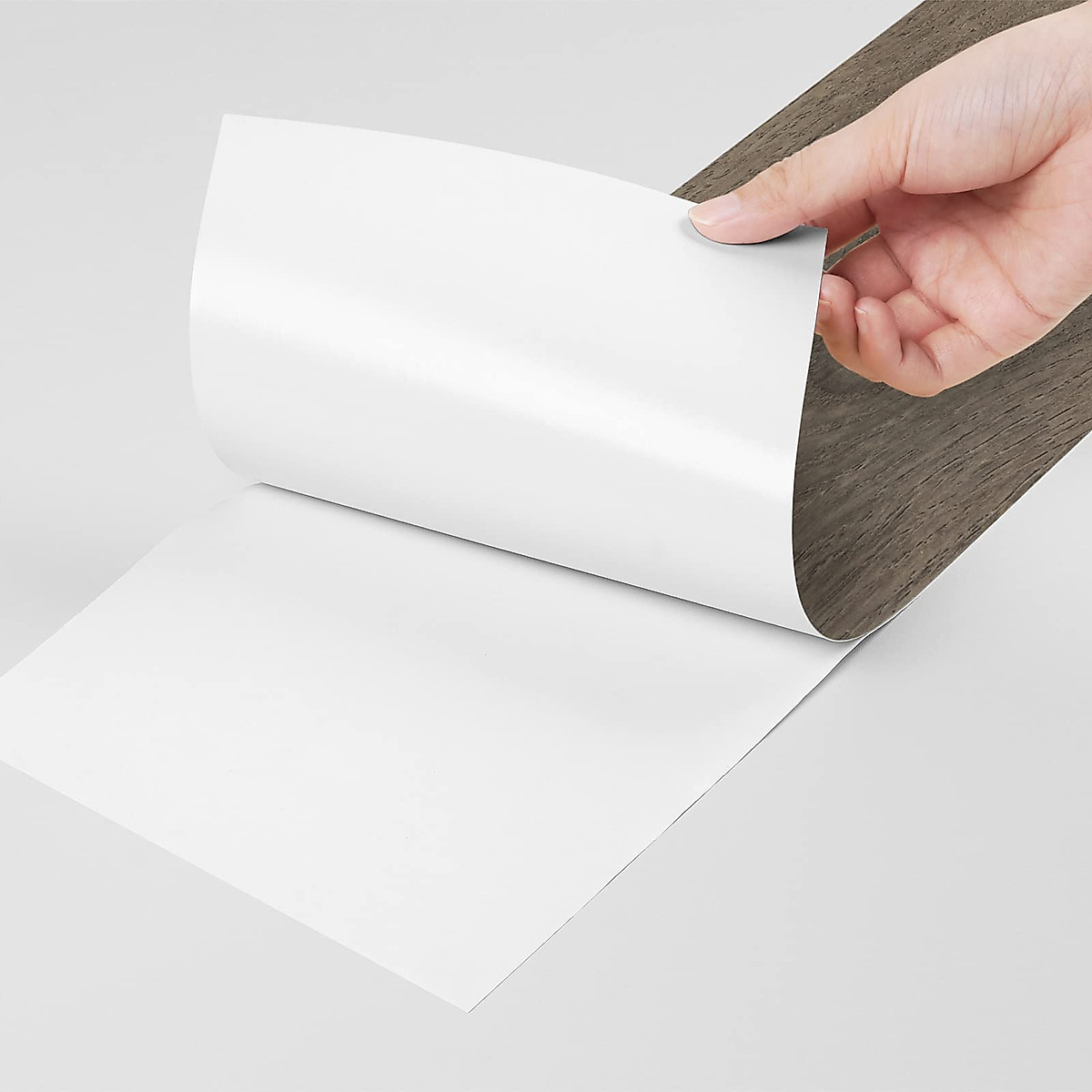 Livelynine Reclaimed Wood Vinyl Plank Flooring Peel and Stick Floor Tile Wood Grain 4pcs 6inX3ft Adhesive Floor Tiles Waterproof Peel and Stick Wood Planks for Walls Thin Walnut Wood Sheets RV Kitchen