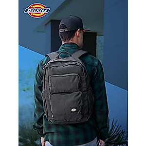 Dickies Tradesman Backpack Extra Large Capacity Logo Water Resistant Casual Daypack for Travel Fits 15.6 Inch Notebook (Black)