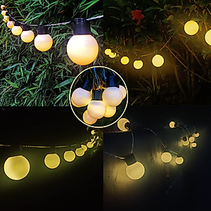 Globe String Lights Battery Powered 7Ft 10 LED Edison Shatterproof G50 Light String with Remote Timer, Indoor String Lights Outside Waterproof Hanging Lights for Garden Porch Patio Camping Party Decor