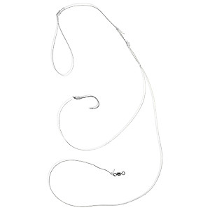 10 Pack UMT Custom Fishing Leaders with 1 Hook for Snapper, Mutton Snapper, Sheepshead, Pompano, Size 3/0 Offset Bait Hook Black, 60lb Heavy Duty Mono, Dropper Loop, Hand Tied One Hook Wonder