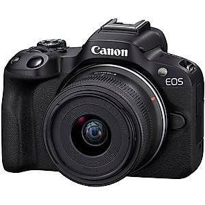 Canon EOS R50 4K Video Mirrorless Camera with RF-S 18-45mm f/4.5-6.3 is STM Lens and 20 Essential Accessories for Content Creators