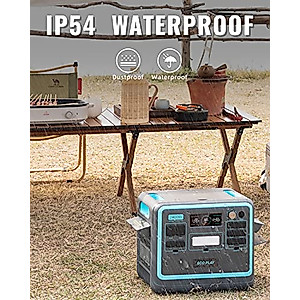 2400W Portable Power Station, 2048Wh LiFePO4 Battery Backup, 1.8H Fast Charging,16 Outputs, Variable Input Power, 4000+ Cycle Life, LED Light, Outdoor Generator for Camping, RV, Home, Emergency