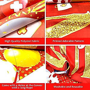 Large RN Banner for Nurse Party Decorations - 72x44 Inch | Congrats Nurse Banner for Red And Gold Nursing Graduation Party Supplies | RN Graduation Party Decorations 2023, Nurse Graduation Decorations