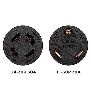 Westinghouse Outdoor Power Equipment 30132A Generator Plug Adapter, TT-30P to L14-30R