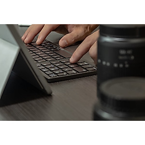 Ares Ultra Slim Pocket Foldable Bluetooth Wireless Keyboard with Touchpad (Black)