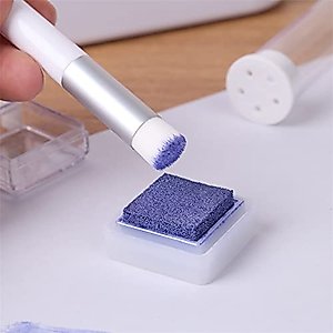 12 Pieces Ink Blending Brushes for Card Making Paper Crafting Stamping Background Mini Crafting Brushes with Holder Sets for Blending Paper Crafter Blenders Painting Multipurpose Use